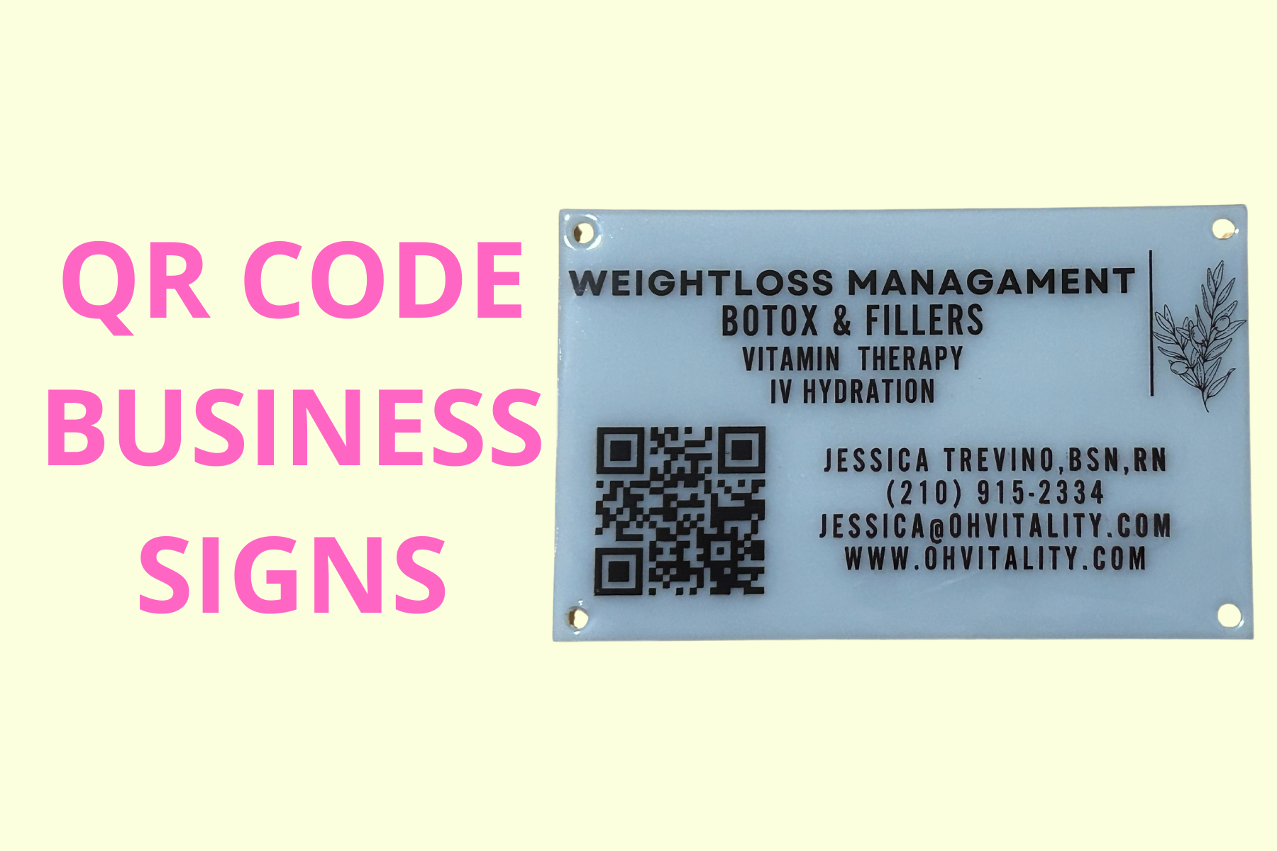 QR Code Business Signs – Trevino Designs